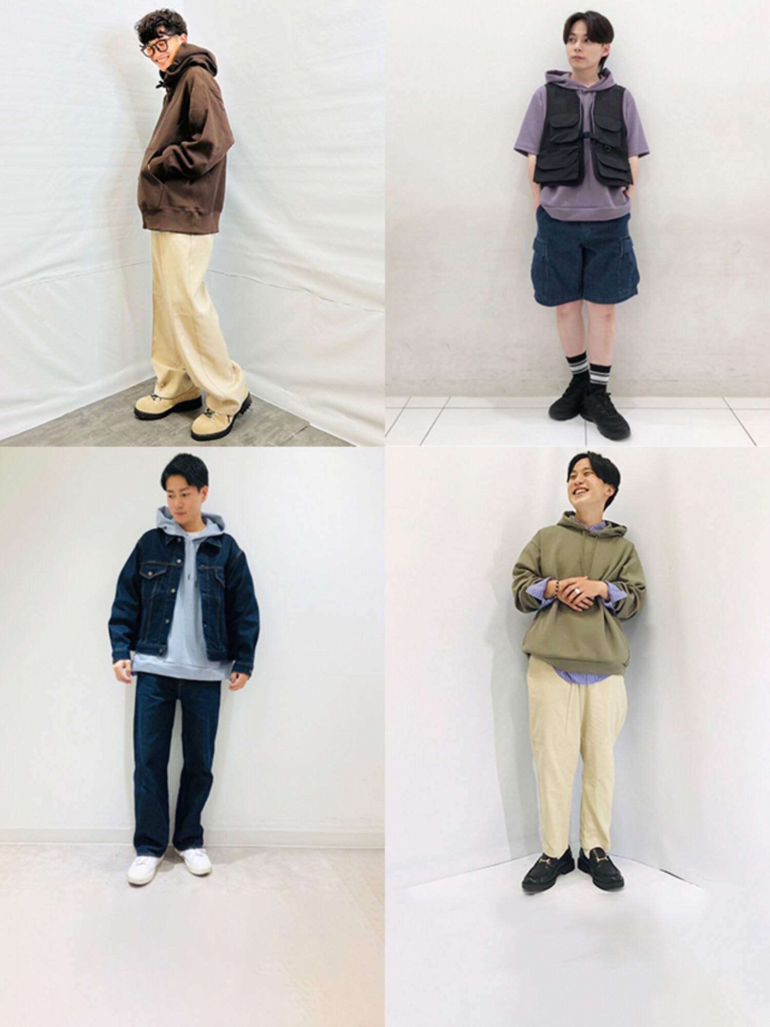 メンズパーカーコーデ40選 おしゃれな着こなしテク＆色別・季節別のコーデ例｜GU TOPICS
