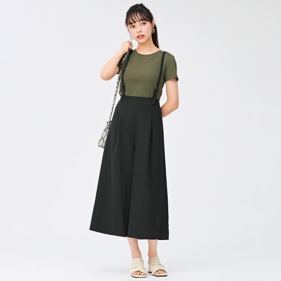 女裝 吊帶寬版七分褲OSB+EC | UQ 搜尋