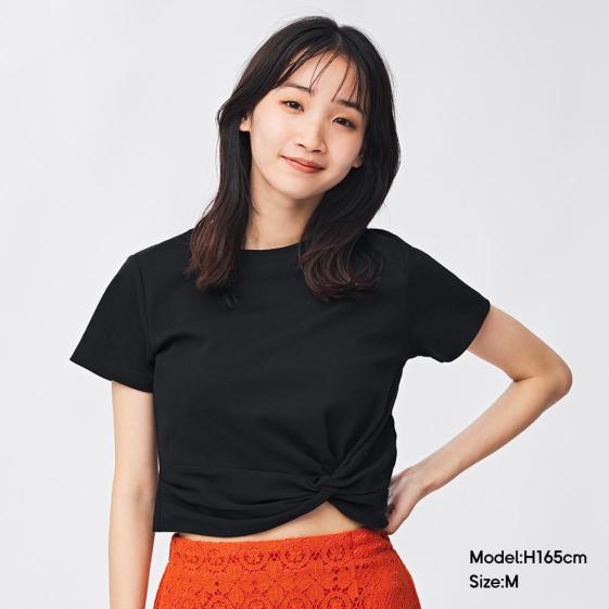 女裝 紐結設計純棉短版迷你T恤(短袖)OSB+EC | UQ 搜尋