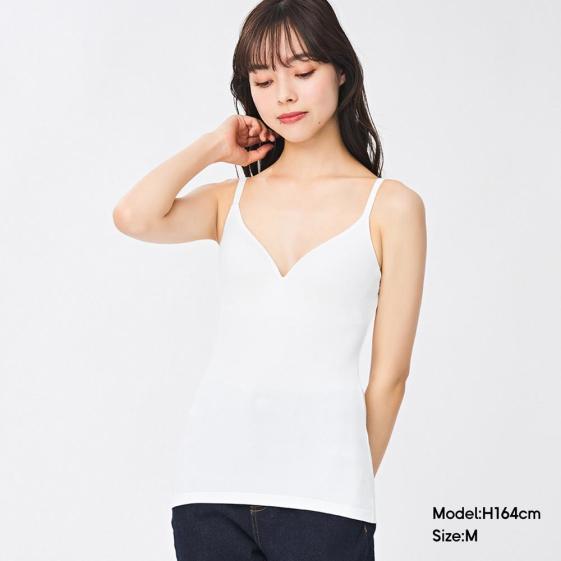 女裝 網路獨家-BRA-FEEL Beauty附罩杯深V美胸美型細肩帶背心 | UNIQLO 比價 | UQ 搜尋