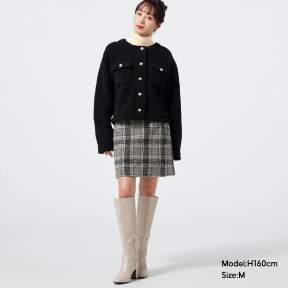 女裝 毛呢格紋迷你裙YT+E | UQ 搜尋