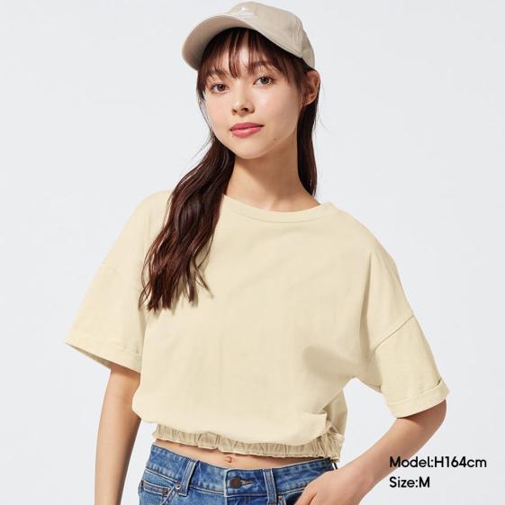 女裝 腰部抓皺T恤(短袖)OSB+EC | UQ 搜尋