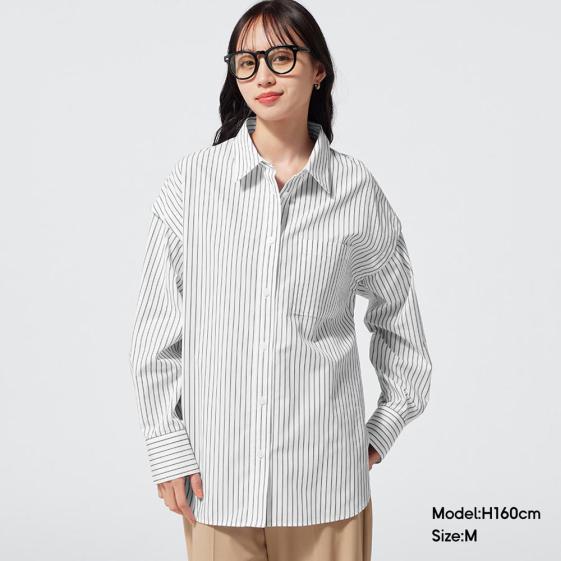 女裝 2WAY條紋Oversized襯衫YT+E | UQ 搜尋
