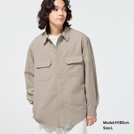 男裝 CPO襯衫(長袖)SW+E | UQ 搜尋