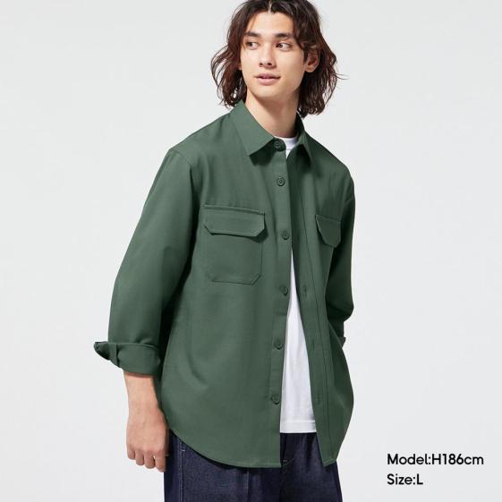 男裝 CPO襯衫(長袖)SW+E | UQ 搜尋