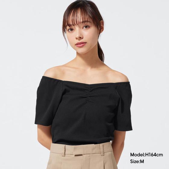 女裝 2WAY一字領上衣(短袖)OSB+EC | UNIQLO 比價 | UQ 搜尋