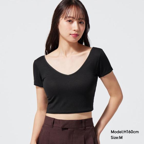 女裝 STYLE-DRY 2WAY領短版T恤 | UNIQLO 比價 | UQ 搜尋