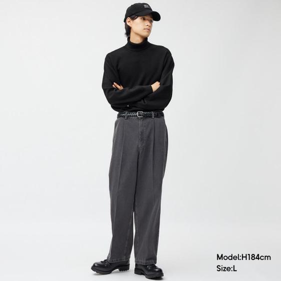 男裝 男女適穿-牛仔寬版直筒褲+EC(褲長標準:69～73cm) | UQ 搜尋