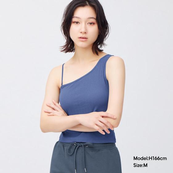 女裝 bra-feel短版不規則領坦克背心 | UQ 搜尋