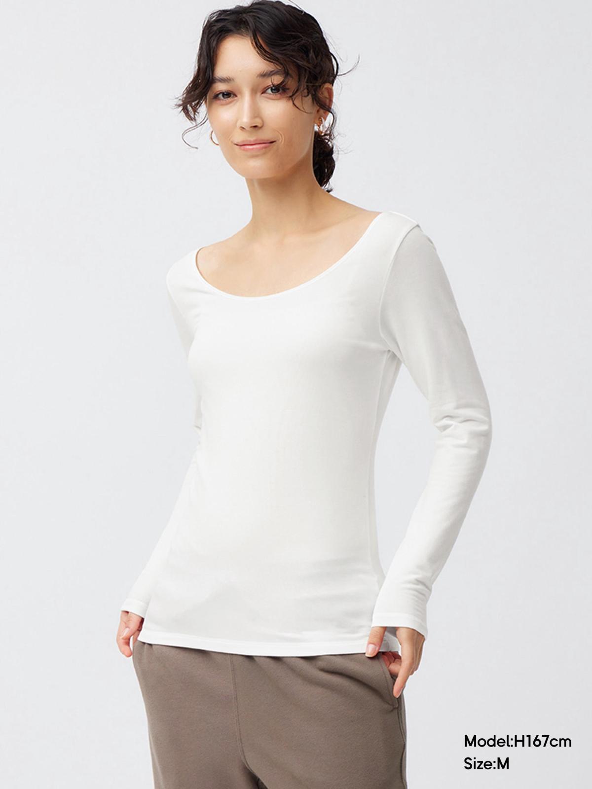 女裝 網路獨家-STYLE-HEAT EXTRA極暖寬領T恤(內刷毛) | UQ 搜尋