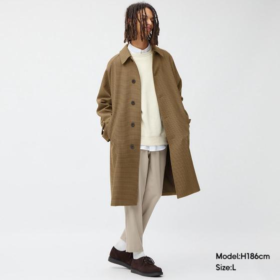 男裝 男女適穿- 網路獨家 立領大衣(格紋)SW+E | UNIQLO 比價 | UQ 搜尋