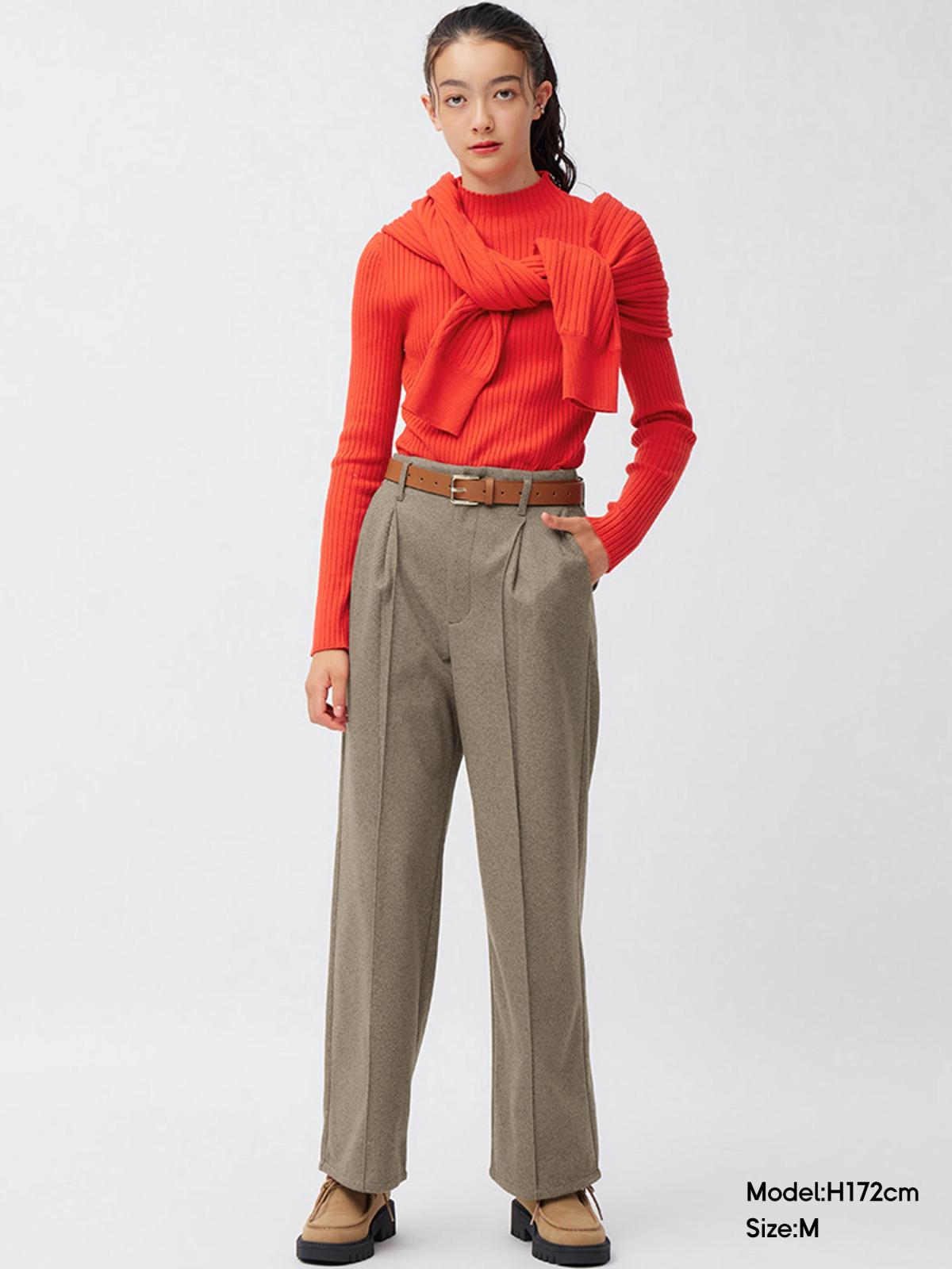 女裝 短刷毛針織寬褲(褲長標準70～74cm) | UQ 搜尋