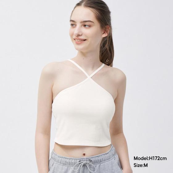 女裝 bra-feel短版繞頸細肩帶背心+E | UQ 搜尋