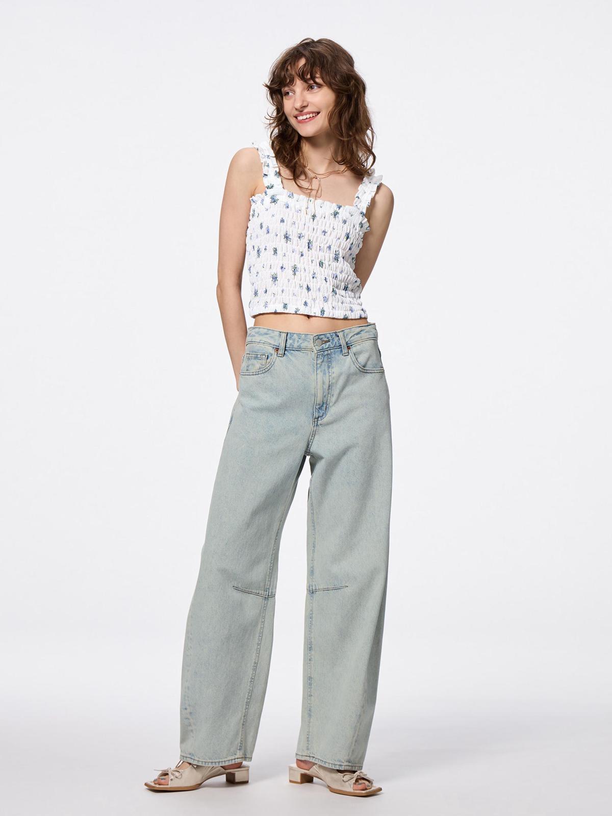 女裝 barrel leg錐形牛仔褲(褲長標準71～75cm) | UQ 搜尋