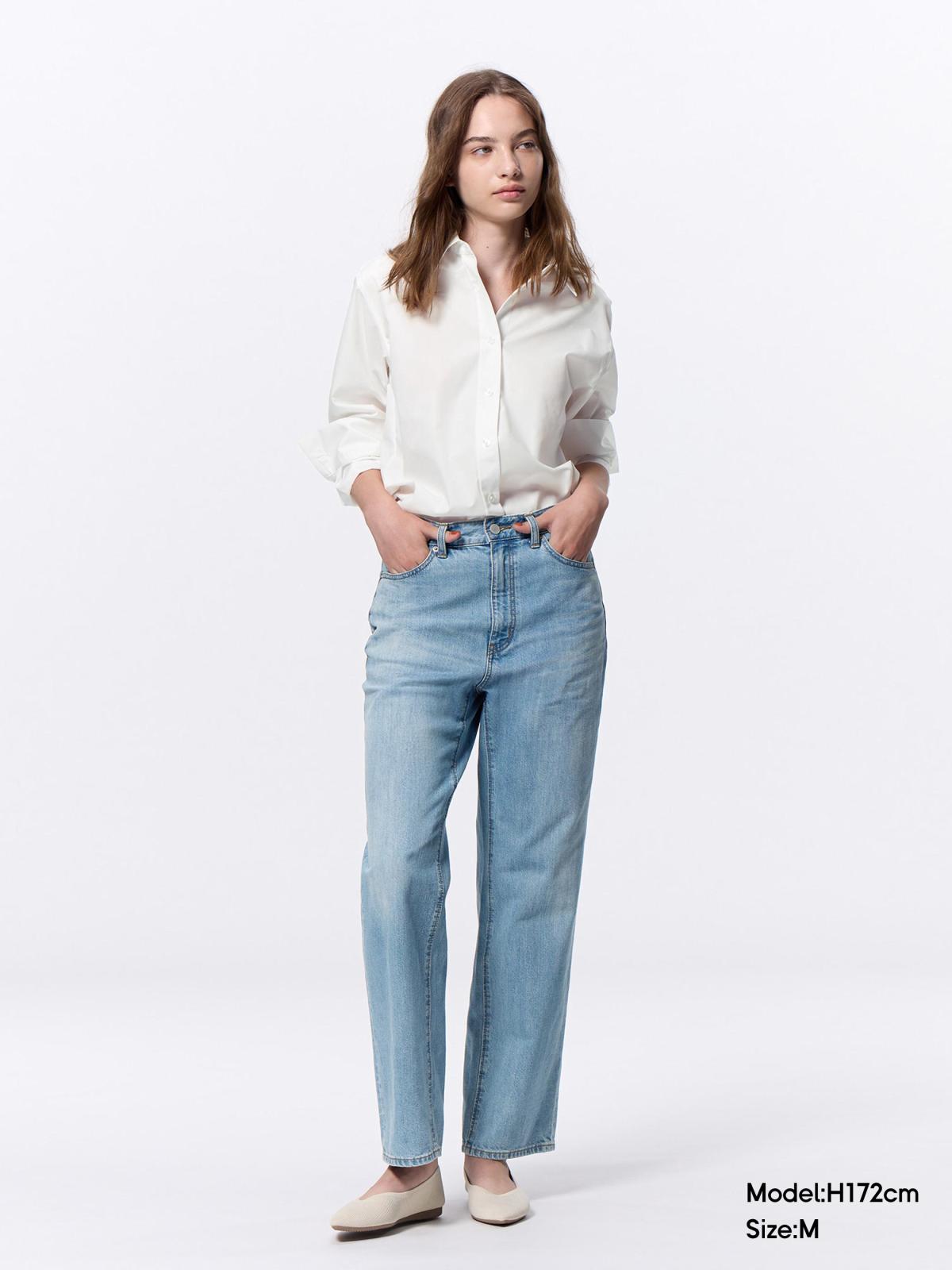 女裝 高腰直筒牛仔褲(褲長標準:70～74cm) | UQ 搜尋