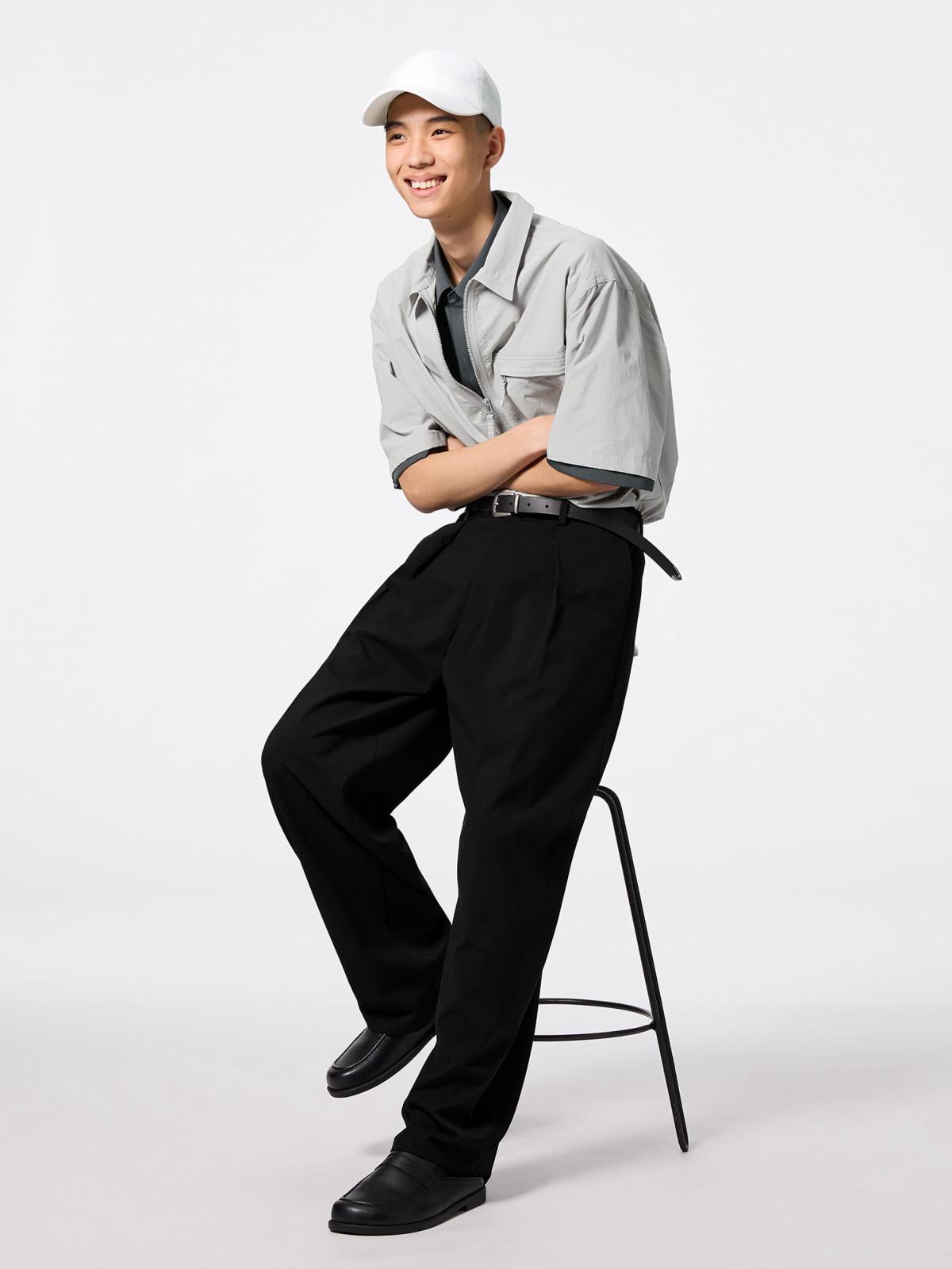 男裝 男女適穿-Barrel leg錐形長褲(褲長稍長79cm)+EC | UQ 搜尋