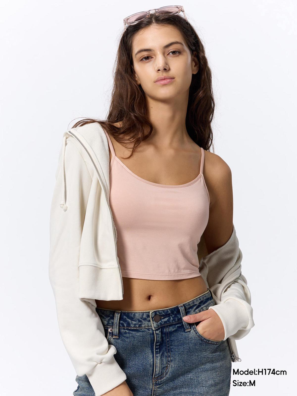 女裝 STYLE-DRY bra-feel 短版細肩帶背心(吸汗快乾) | UQ 搜尋