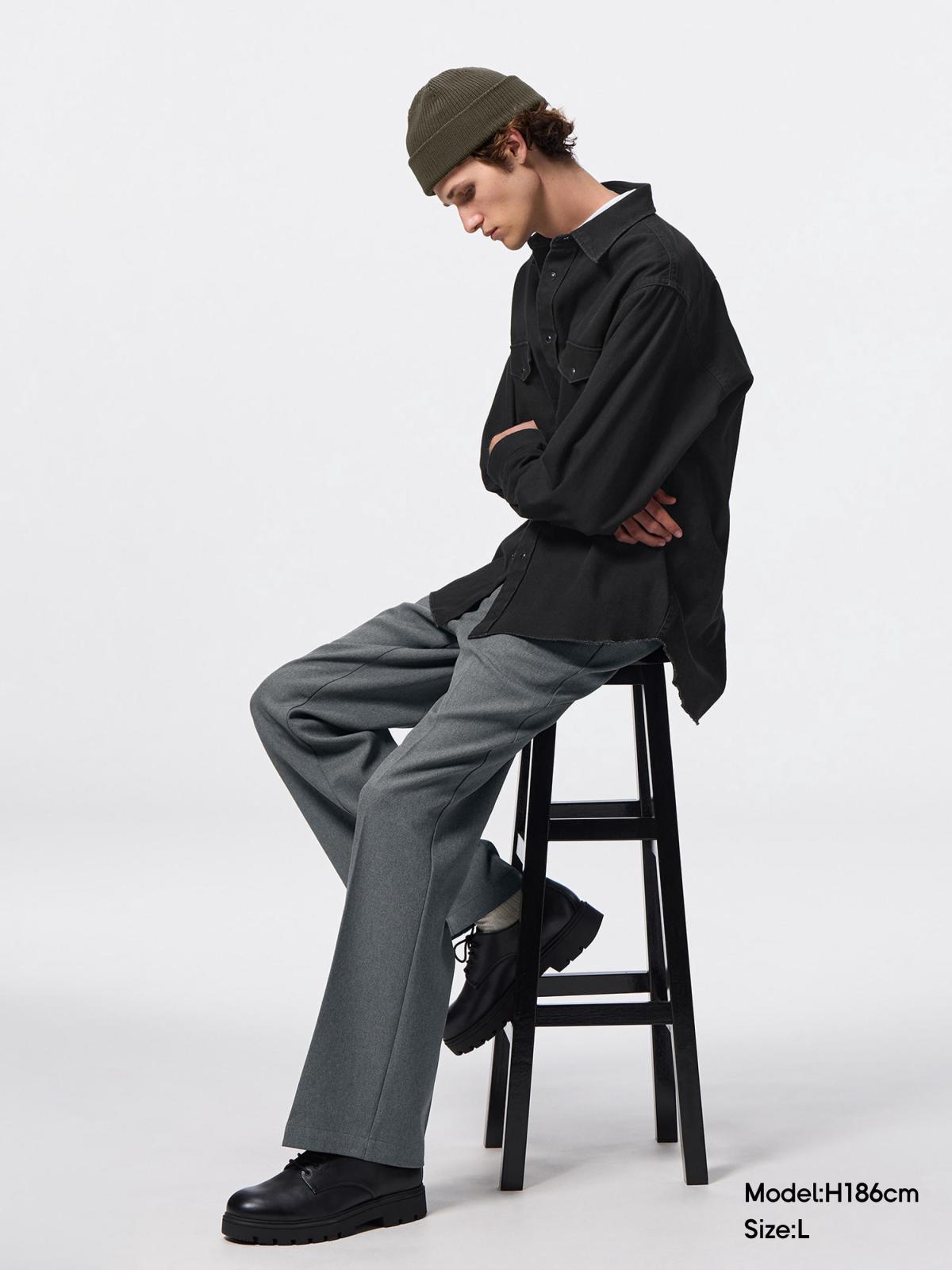 男裝 網路獨家 男女適穿-喇叭長褲(褲長稍長82.5cm)+EC | UQ 搜尋