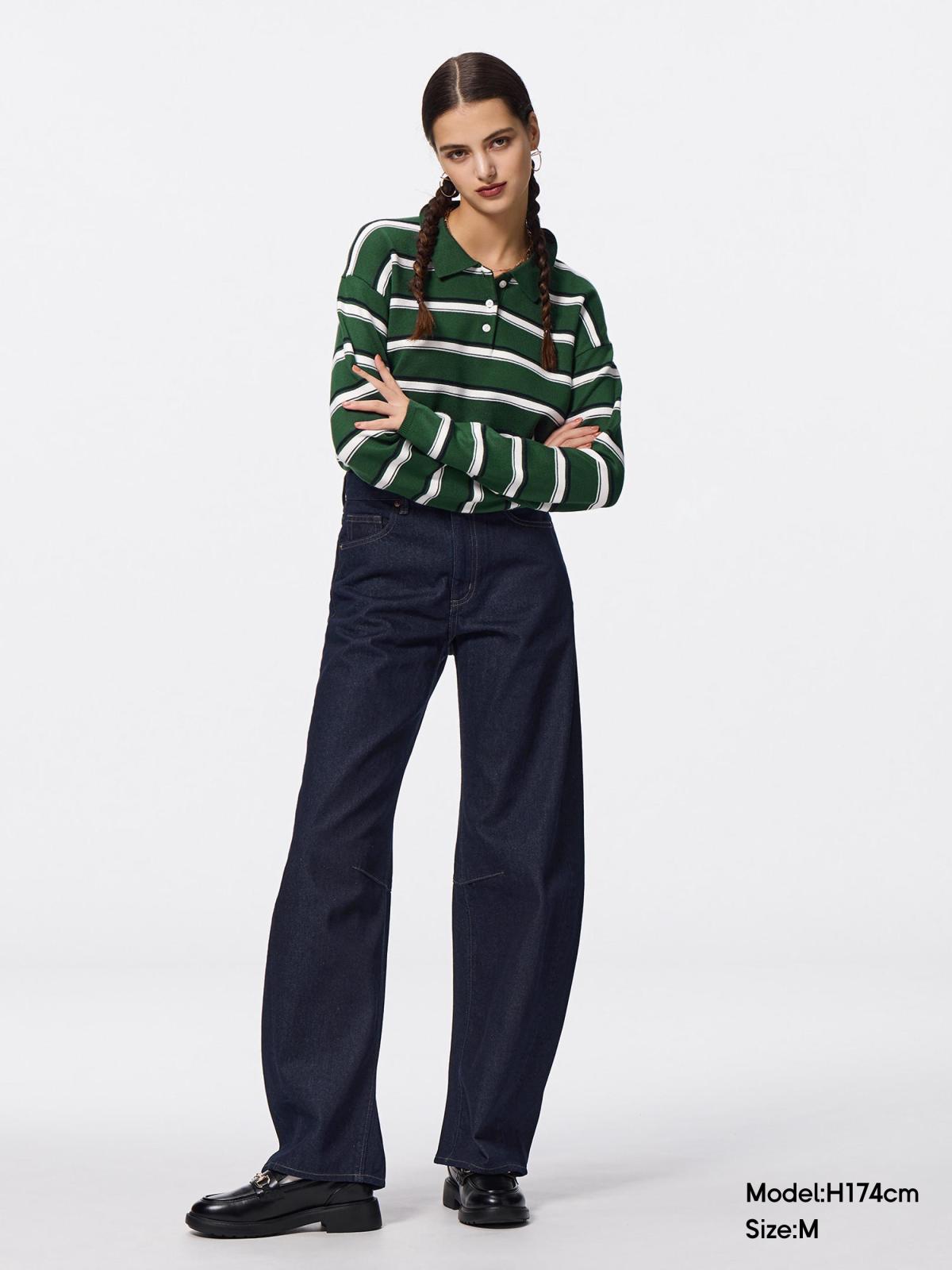 女裝 網路獨家 barrel leg錐形牛仔褲(褲長稍長81cm) | UQ 搜尋