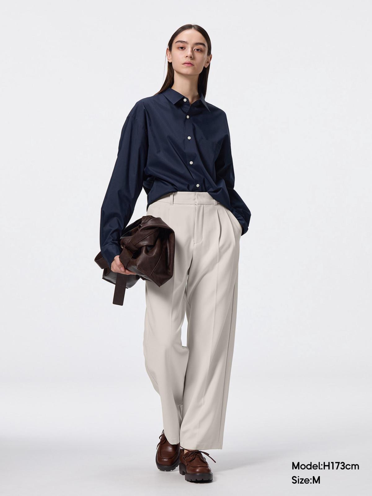 女裝 打褶寬褲(褲長標準70-74cm) | UQ 搜尋