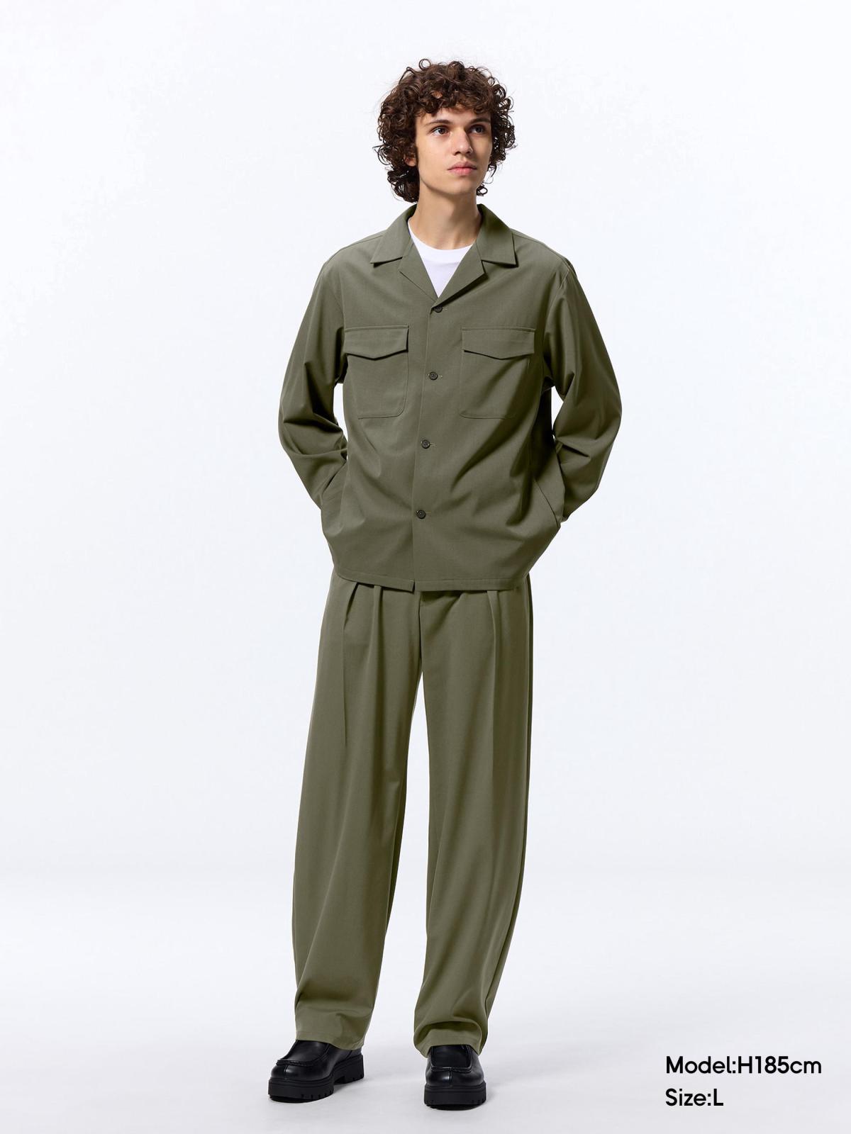 男裝 男女適穿-Barrel leg錐形長褲(褲長稍長79cm)+EC | UQ 搜尋