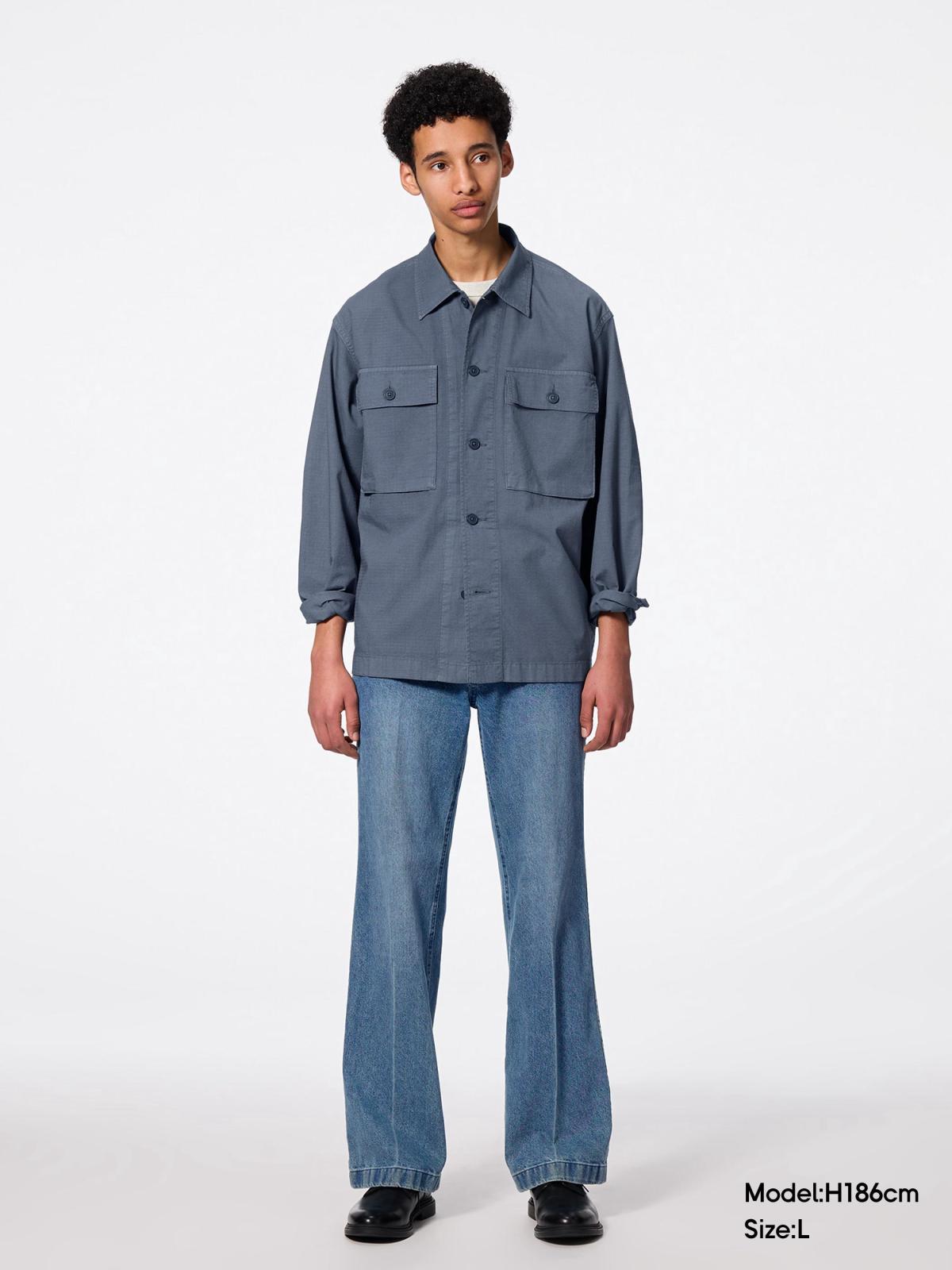 男裝 網路獨家 男女適穿 喇叭牛仔褲(褲長稍長81.5-85.5cm)+EC | UQ 搜尋