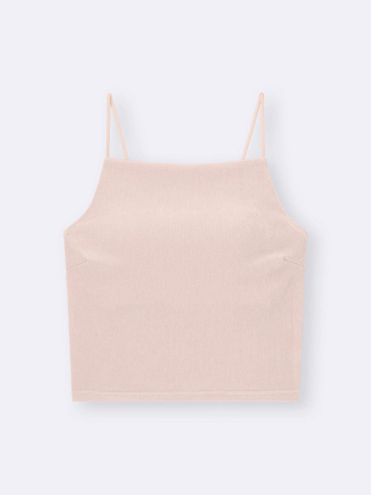 女裝 bra-feel絲絨短版細肩帶背心 | UQ 搜尋