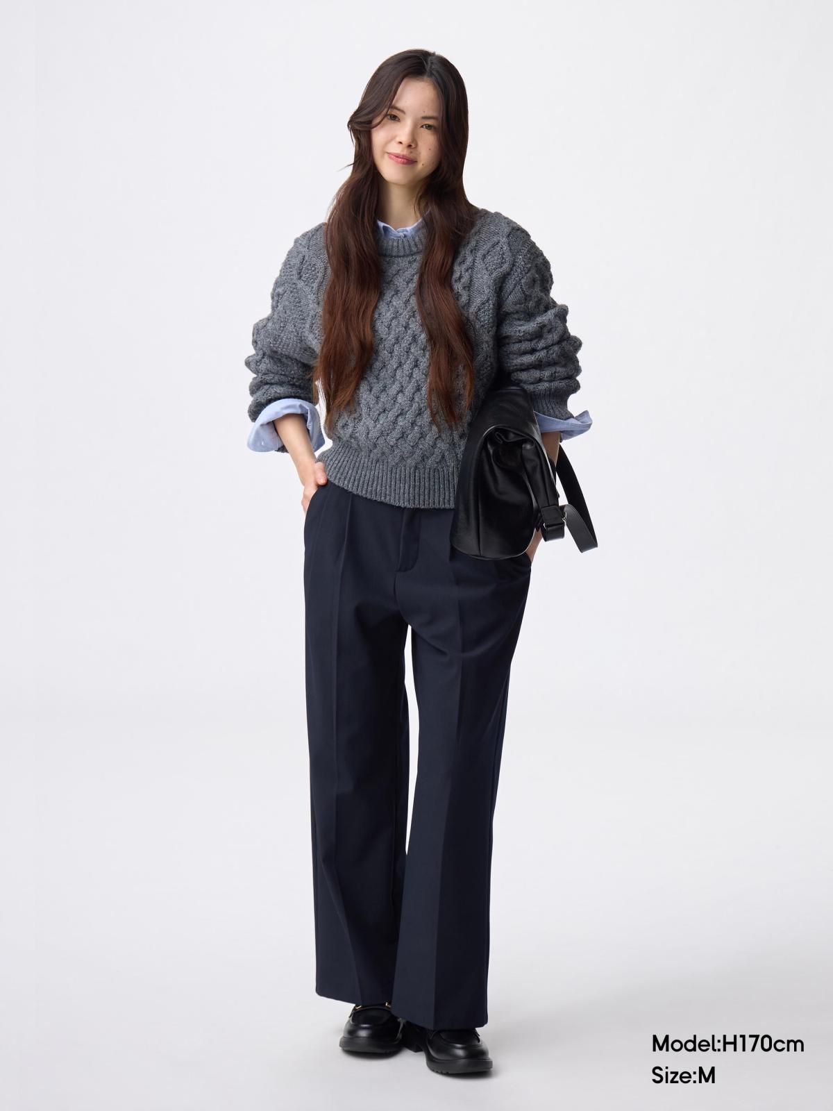 女裝 打褶寬褲(褲長標準70~74cm) | UQ 搜尋