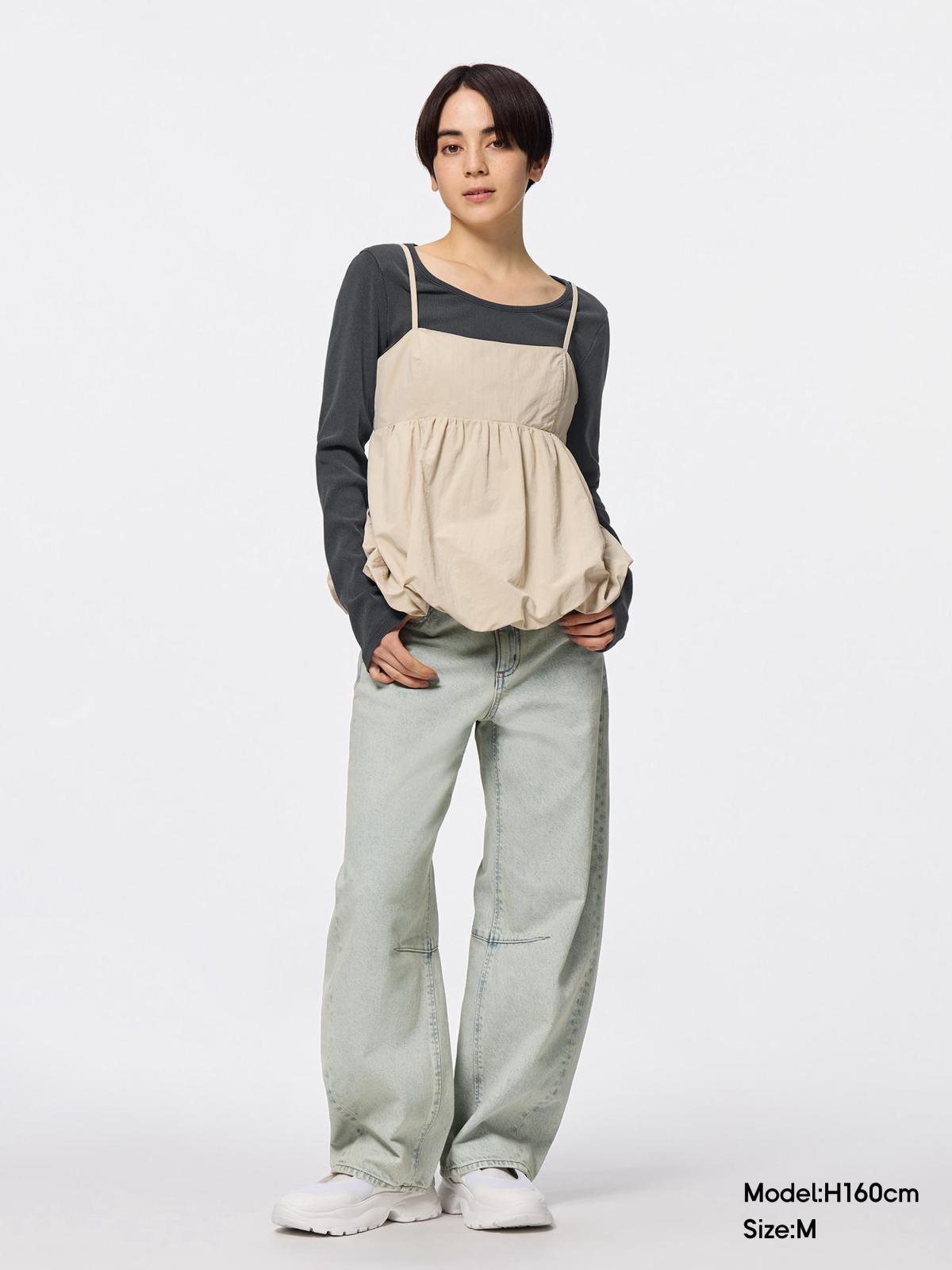 女裝 barrel leg錐形牛仔褲(褲長稍短68cm) | UQ 搜尋